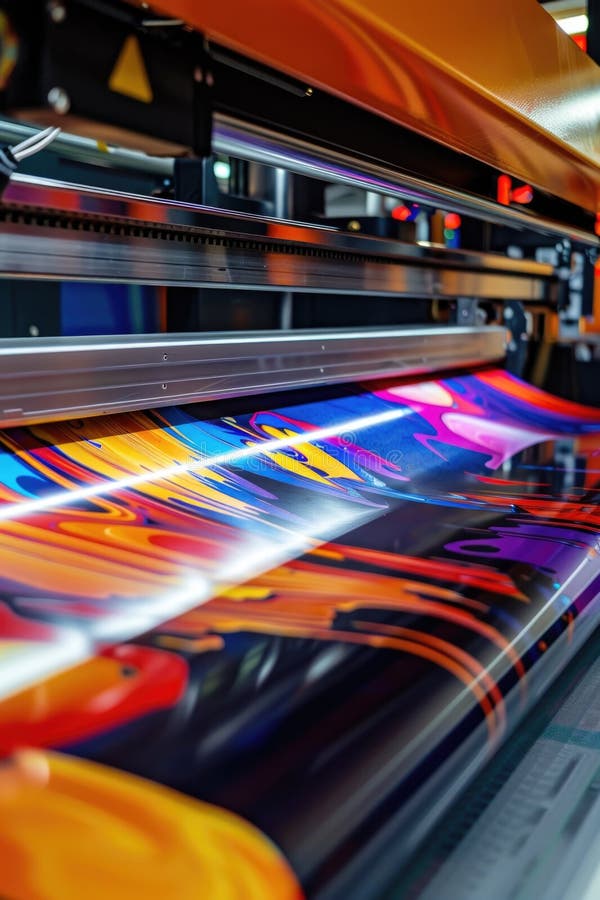 A Large Print Machine with a Colorful Design. Ideal for Printing and ...