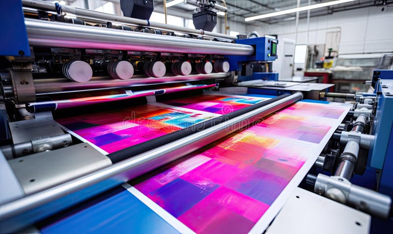 Large Print Machine with Vibrant, Eye-Catching Design Stock ...