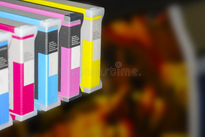 Large Format Ink Jet Printer Cartridge Stock Image - Image of ...