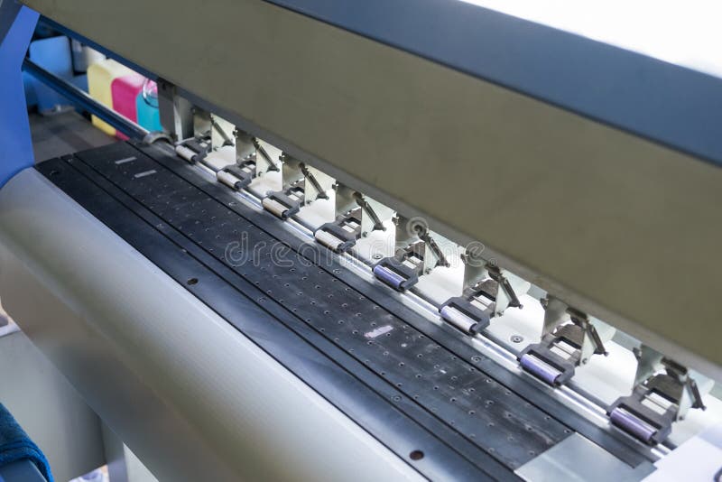 Large Printer Inkjet Row Lock Stock Image - Image of color, light: 80860455