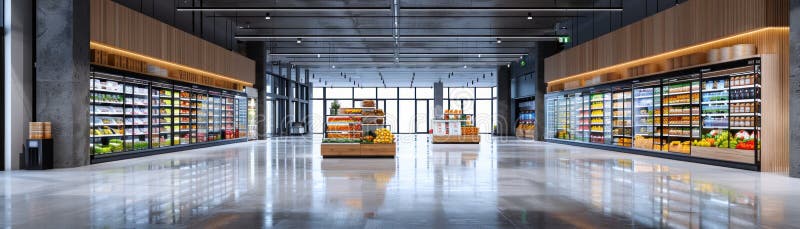 A Large Produce Section in a Grocery Store Stock Image - Image of ...