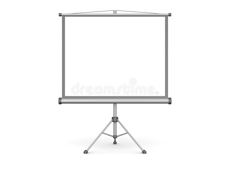 Large Projector Screen stock illustration. Illustration of rendered ...