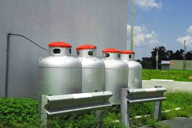 Propane tanks stock image. Image of heating, downspout - 36450687