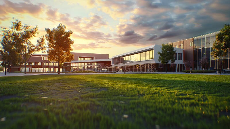 Modern Public School Campus: Expansive Architecture, Educational ...