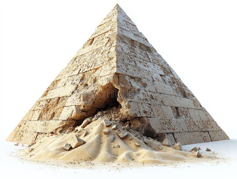 Large Pyramid Structure with a Clear Blue Sky and Surrounding Landscape ...