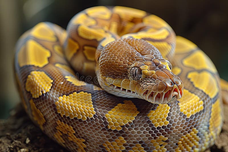 A Large Python is in the Shape of a Snake, High Quality, High ...