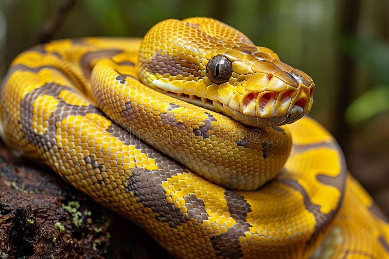 A Large Python is in the Shape of a Snake, High Quality, High ...