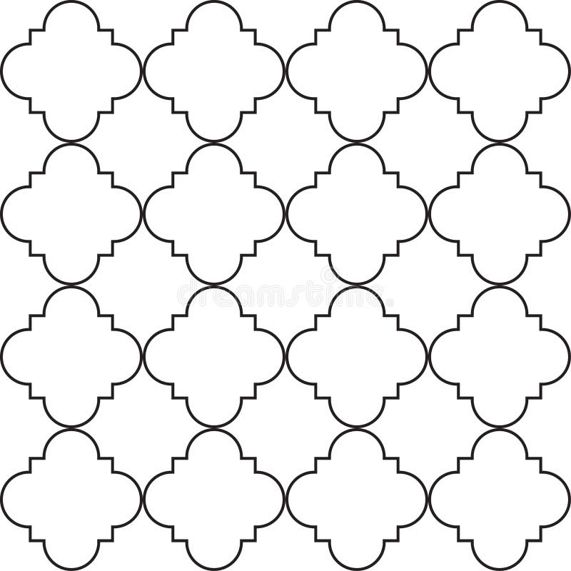 Large Qua Trefoil Stencil Seamless Pattern Design Stock Vector ...