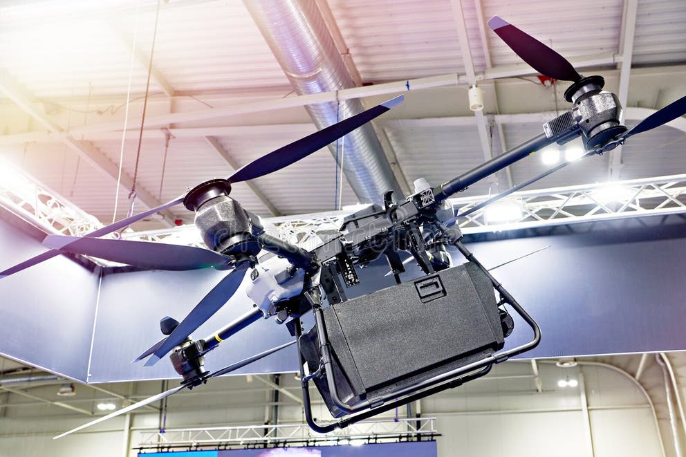 Large quadcopter stock image. Image of flight, wireless - 349808909