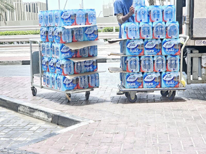 Large Quantities of Bottled Drinking Water are Transported on Two ...