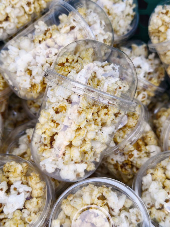 A Large Quantity of Popcorn Prepared for Sale Stock Photo - Image of ...
