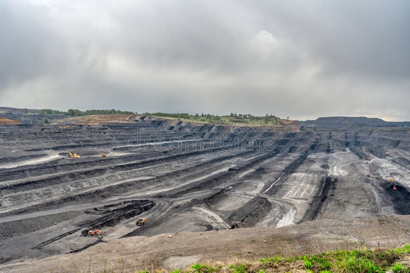 Large quarry for mining. stock photo. Image of equipment - 163980812
