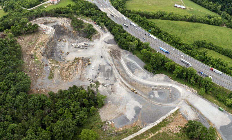 Large Quarry Processing Plant Crushed Stone Extracting Natural ...