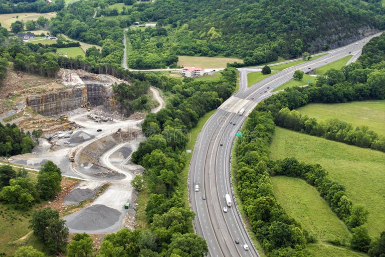 Large Quarry with Processing Plant for Crushed Stone. Extracting of ...