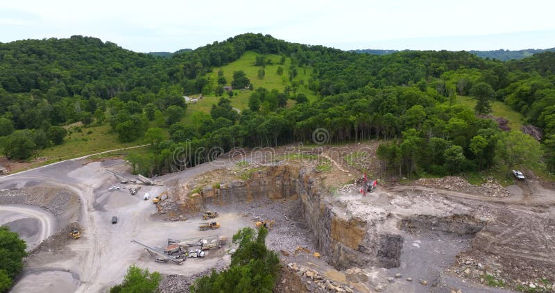 Large Quarry with Processing Plant for Crushed Stone. Extracting of ...