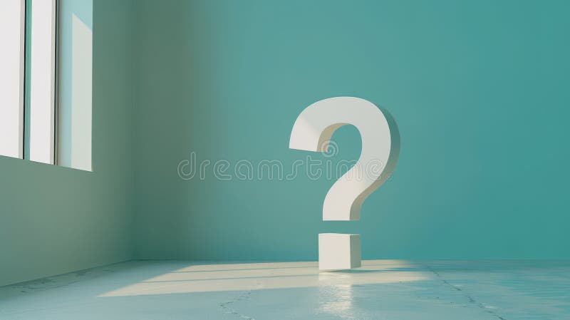 The Large Question Mark.AI Generated Image Stock Photo - Image of wall ...