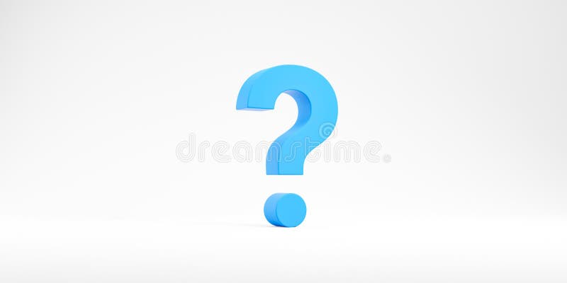 Large Question Mark on Empty White Background Stock Illustration ...
