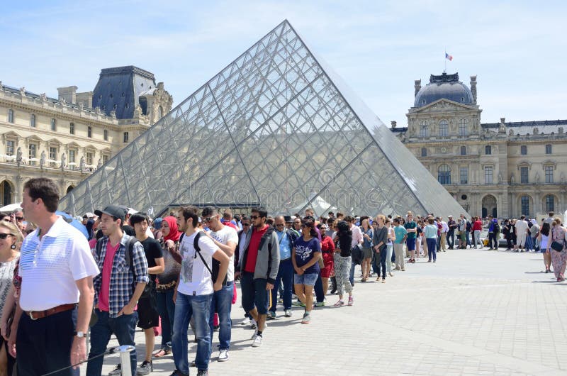 Outside The Louvre Museum, Paris Stock Image - Image of building ...