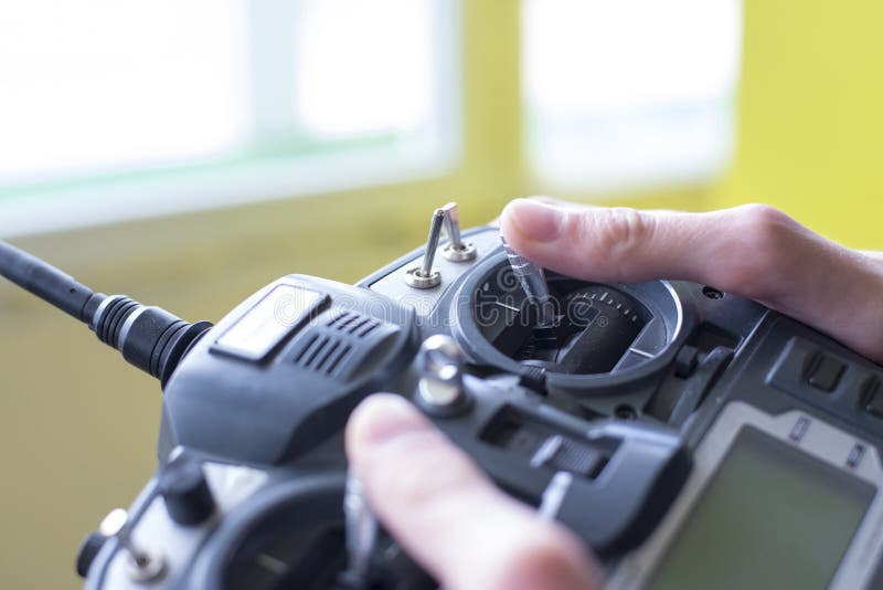 Large Radio Remote Control in the Boy`s Hand Stock Image - Image of ...