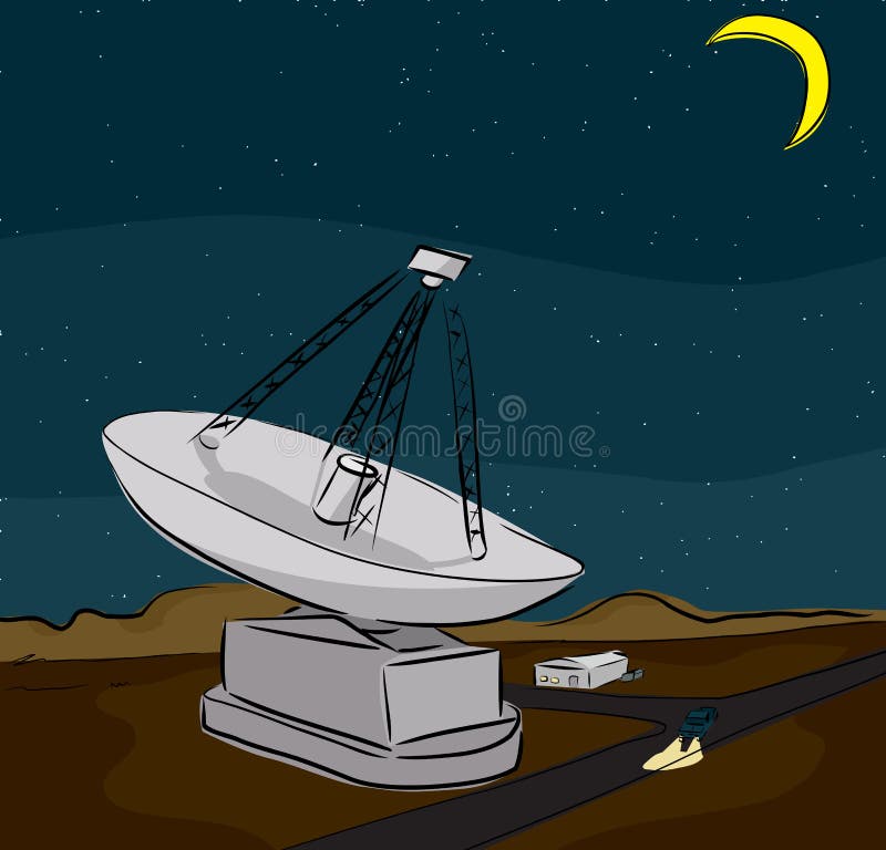 Doppler Radar: Technical Draw Stock Illustration - Illustration of ...