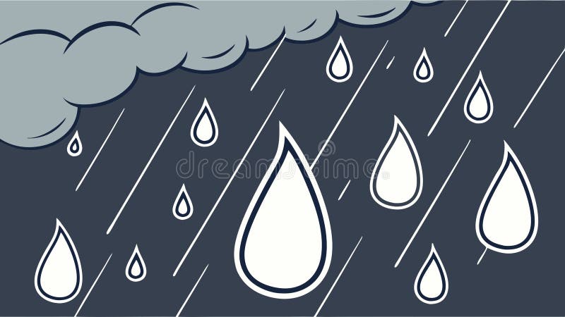 Large Rain Droplets Illustration Vector Design Generative AI Stock ...