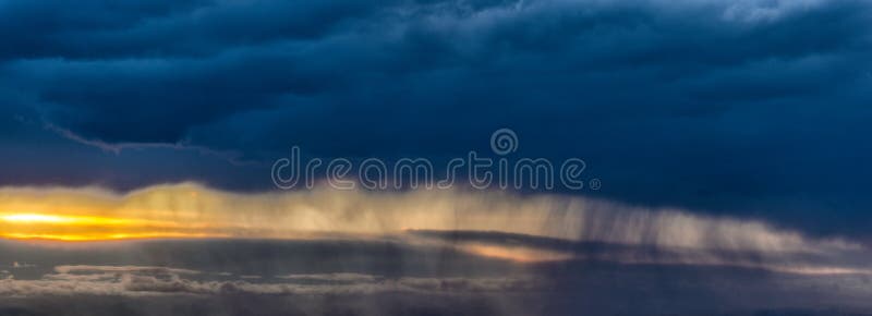 Panorama of Rain Clouds on the Horizon Stock Photo - Image of climate ...