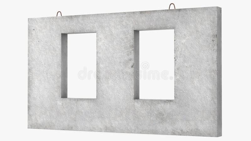 Large Rectangular Concrete Slab with Two Openings Stock Image - Image ...