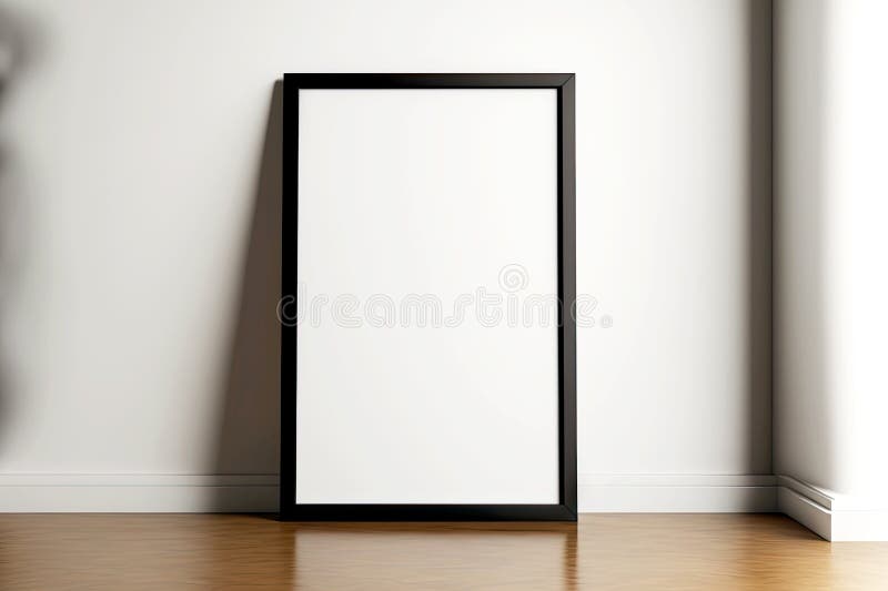 Large Rectangular Picture Frame Mockup with Dark Edging Stands at ...