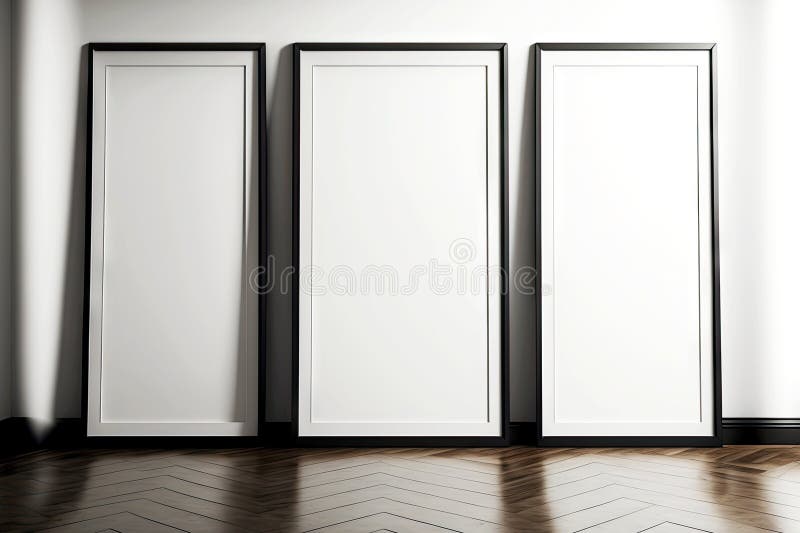 Large Rectangular Picture Frame Mockup for Paintings and Decorations ...