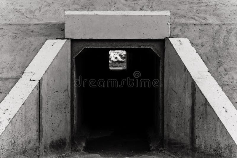 Large Rectangular Tunnel for Water Passage Under Railway Tracks. the ...