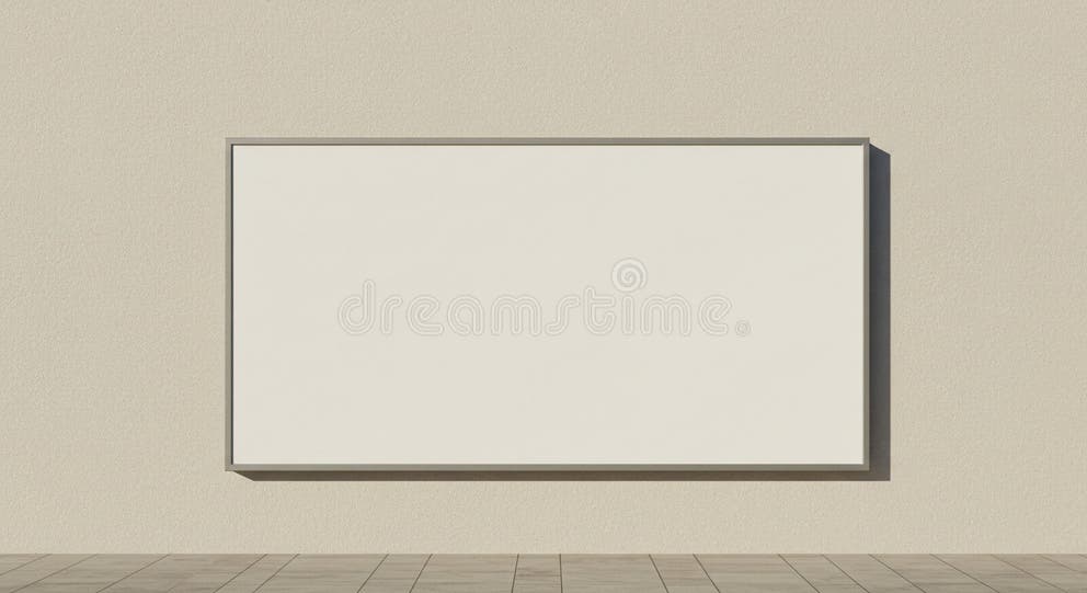 A Large, Rectangular Whiteboard is Mounted on an Indoor Wall with a ...