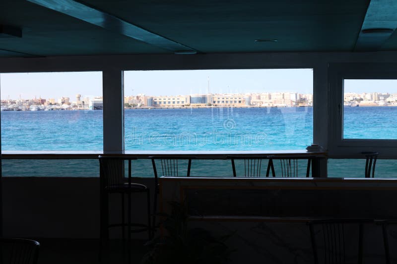 View from the Window of a Submarine Tourist Boat in Hurghada Egypt ...