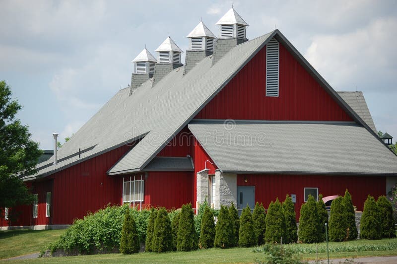 Large Red Barn stock photo. Image of outskirts, building - 15605866