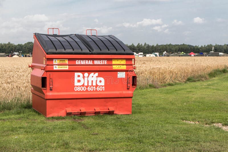 Large Red Biffa General Waste Container Editorial Photography - Image ...