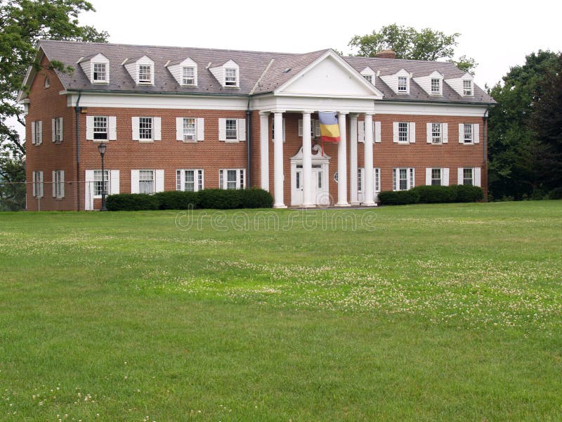 Large red brick building stock photo. Image of students - 5887186