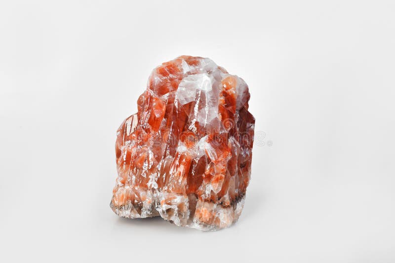 Large Red Calcite Crystal stock image. Image of shiny - 205752475