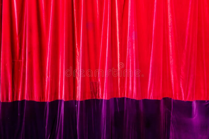 A Large Red Curtain on the Stage As a Backdrop Stock Image - Image of ...