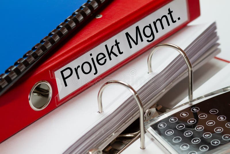 Large Red Folder for Project Management Including Blue Ring Binder and ...