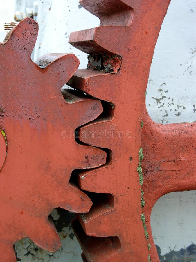 Large Red Gear stock photo. Image of teamwork, cooperation - 3040516