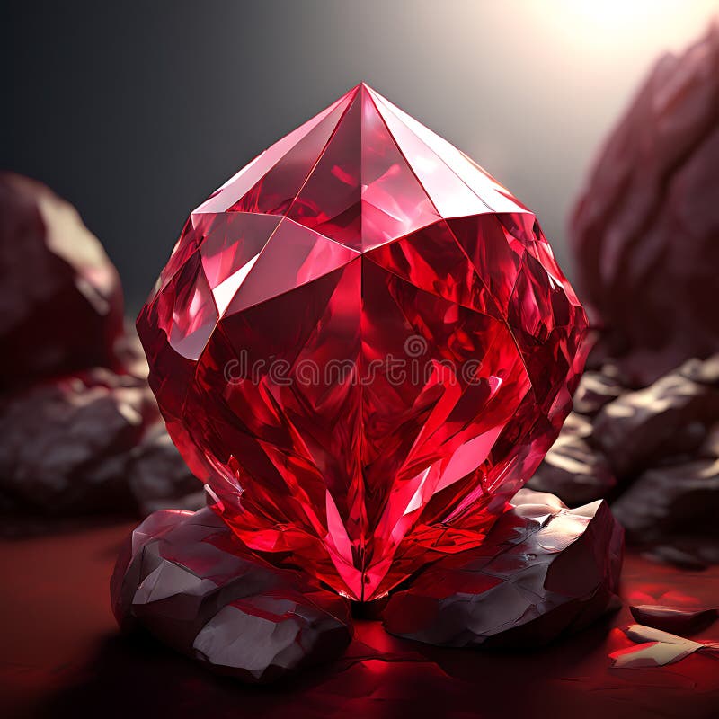Sparkling Red Gemstone Rough Rocks Stock Photos - Free & Royalty-Free ...