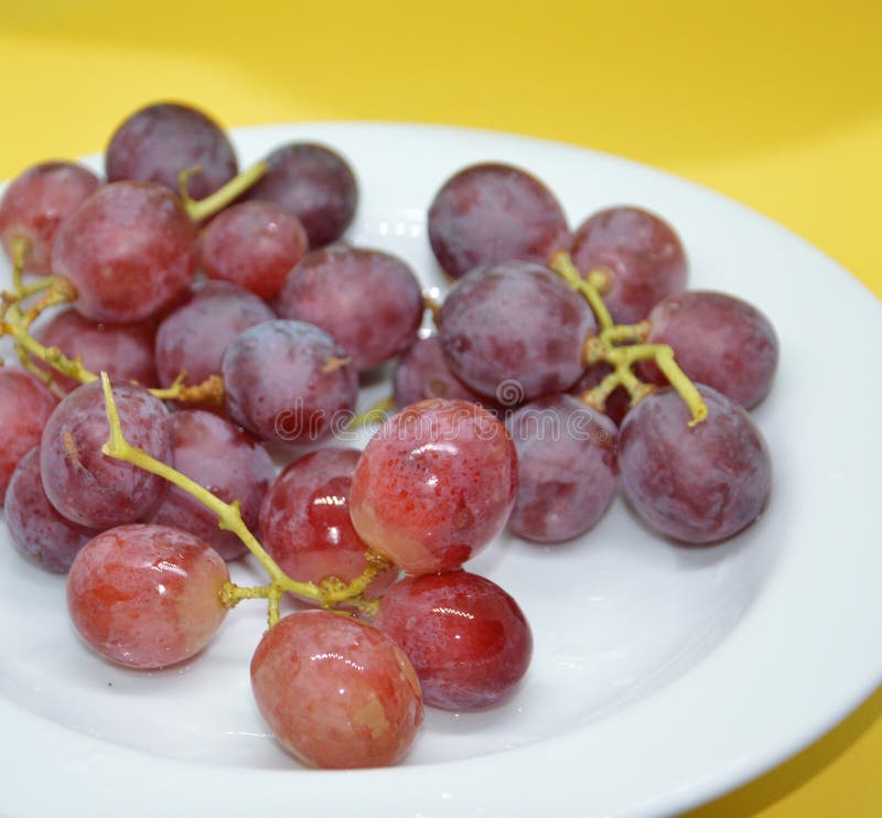 Large Red Grapes on a Plate Stock Photo - Image of grape, fruit: 237179310
