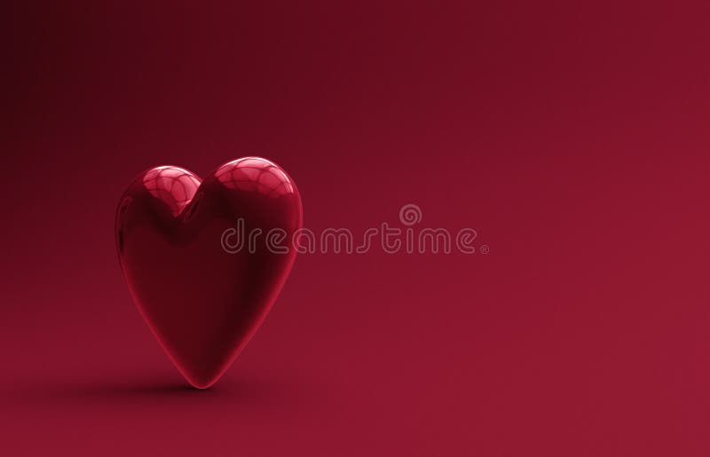 Large Red Heart on Soft Red Background Stock Illustration ...