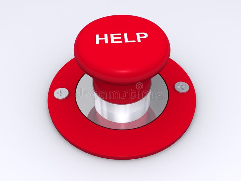 Large red help button stock illustration. Illustration of assistance ...