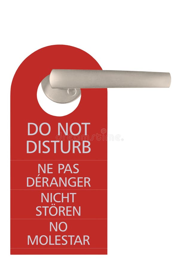 Large Red Isolated Do Not Disturb Tag Stock Photo - Image of disturb ...