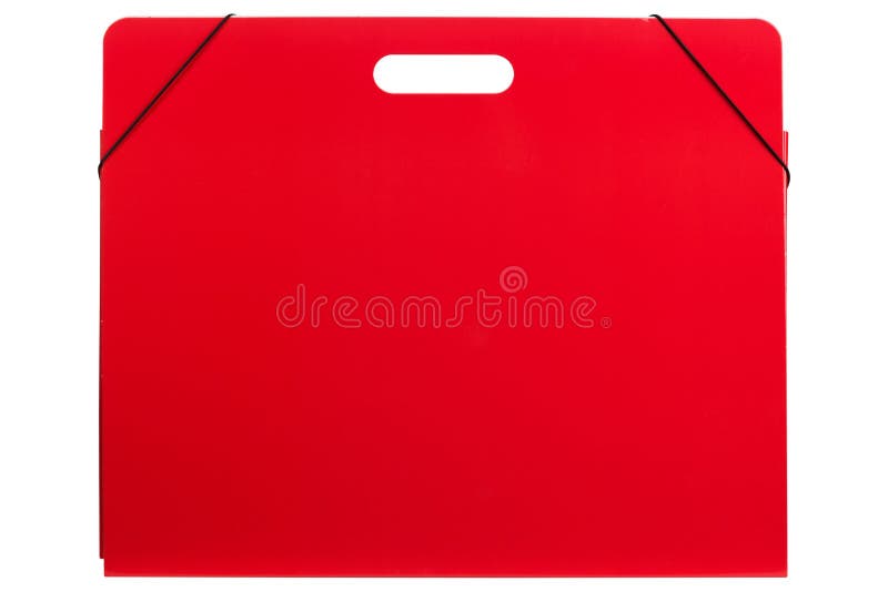 Large Red Paper Folder for Drawings, on a White Background Stock Photo ...
