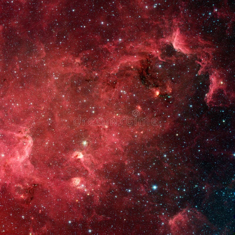 Large Red Space Nebula PIA13843 in Deep Outer Space Stock Image - Image ...