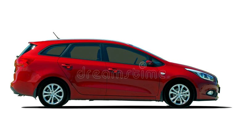 Large red station wagon stock photo. Image of side, economical - 44164452