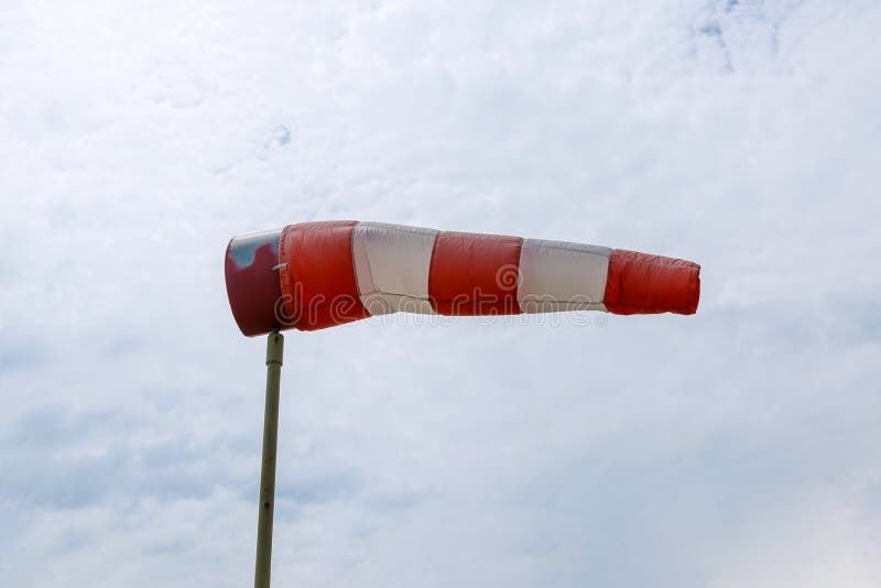 Windsock Indicator of Wind on Runway Airport Stock Photo - Image of ...