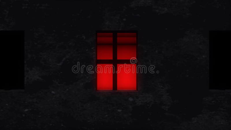 Large Red Window in Ghetto District House Stock Illustration ...