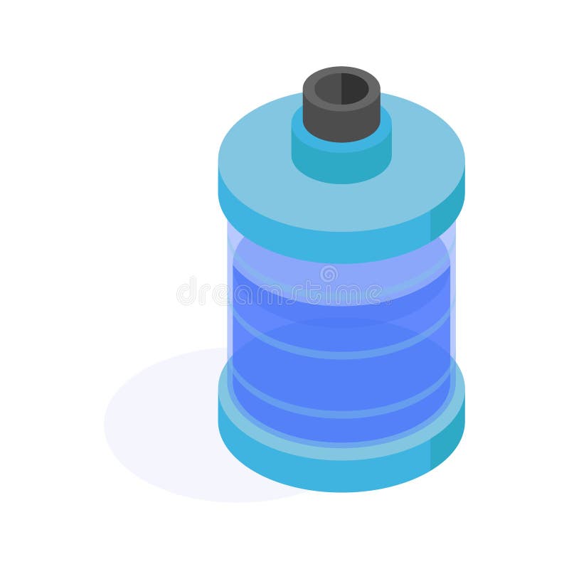 Large Refillable Water Storage Bottle for Hydration. Stock Vector ...